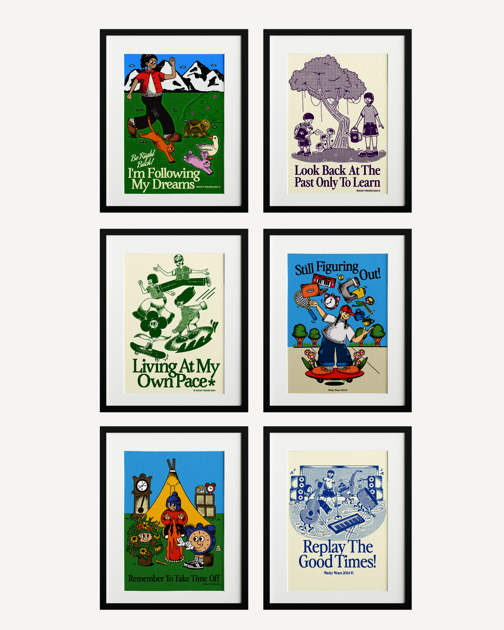 A4 Textured Art Prints (6 Designs) | Wacky Wears