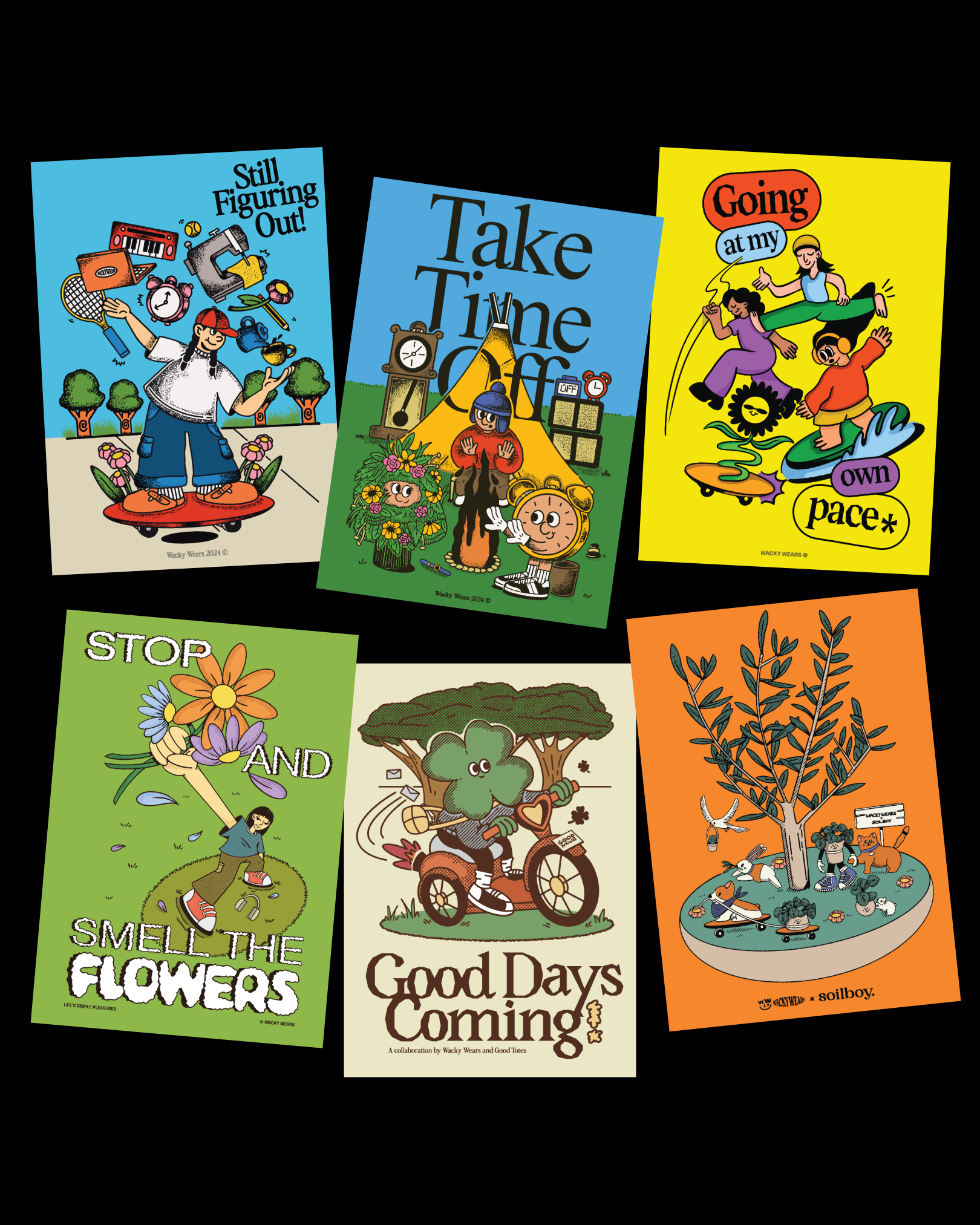 A5 Art Prints (6 Designs) | Wacky Wears