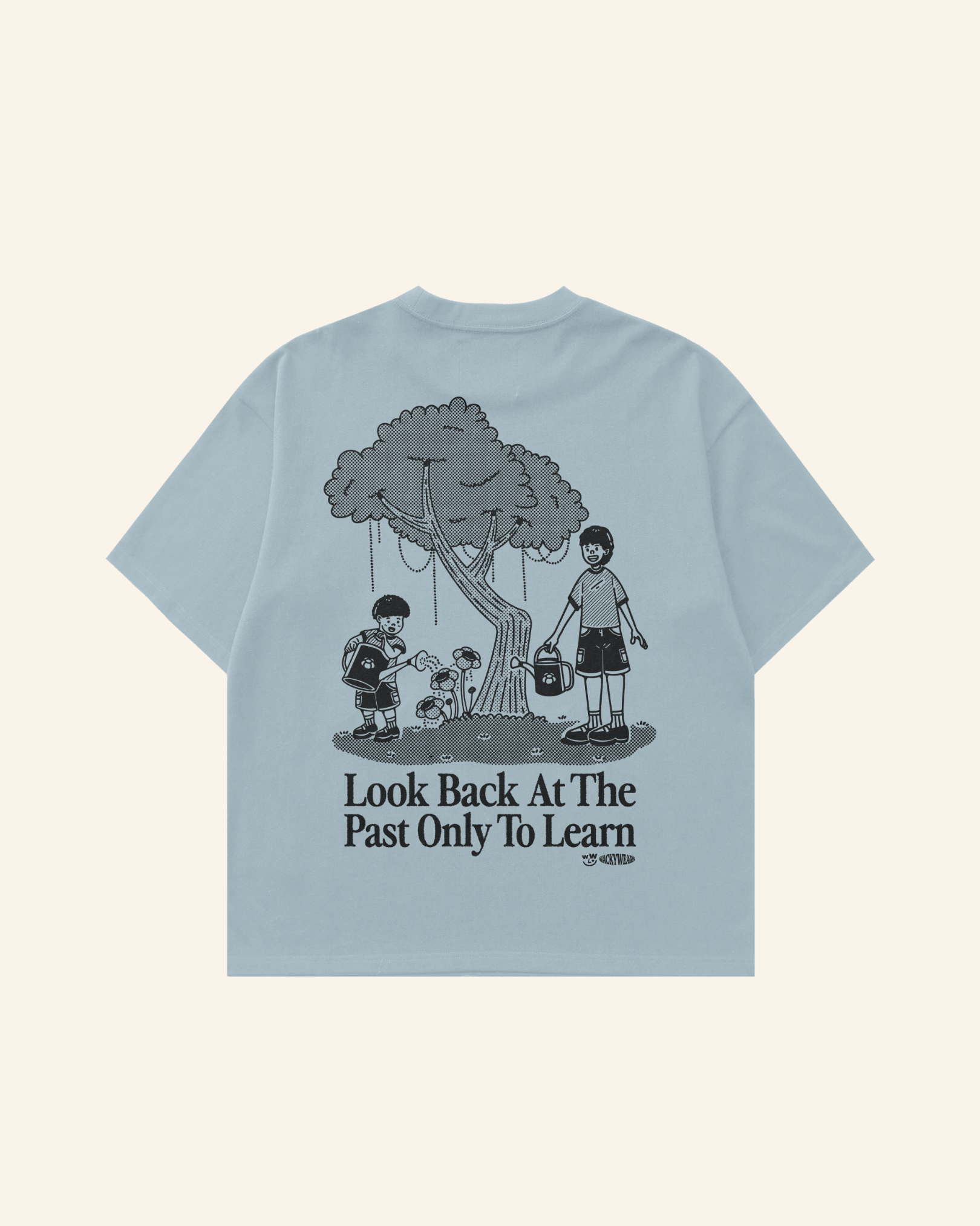 Look Back To Learn Oversized Tee - Powder Blue – Wacky Wears