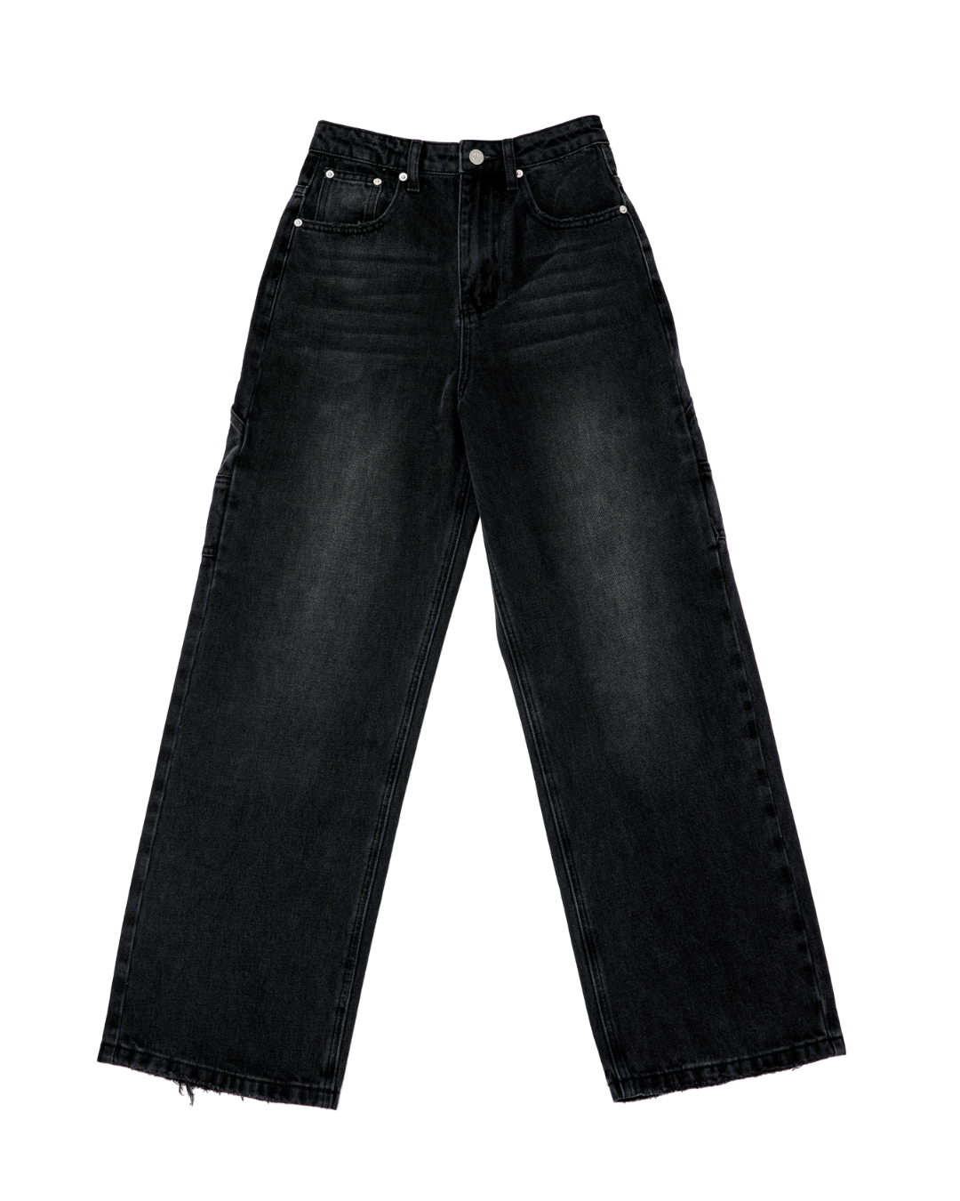 Baggy Cargo Jeans (Black Wash) | Wacky Wears