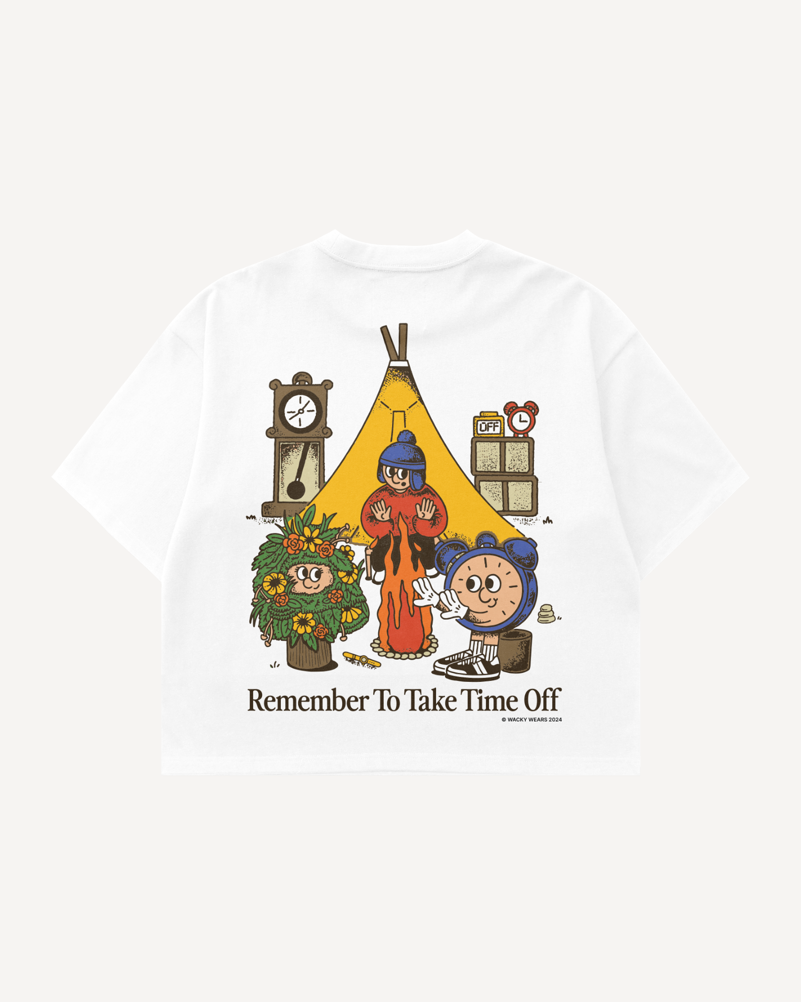 Take Time Off (Full-Coloured) - Boxy Crop Fit – Wacky Wears