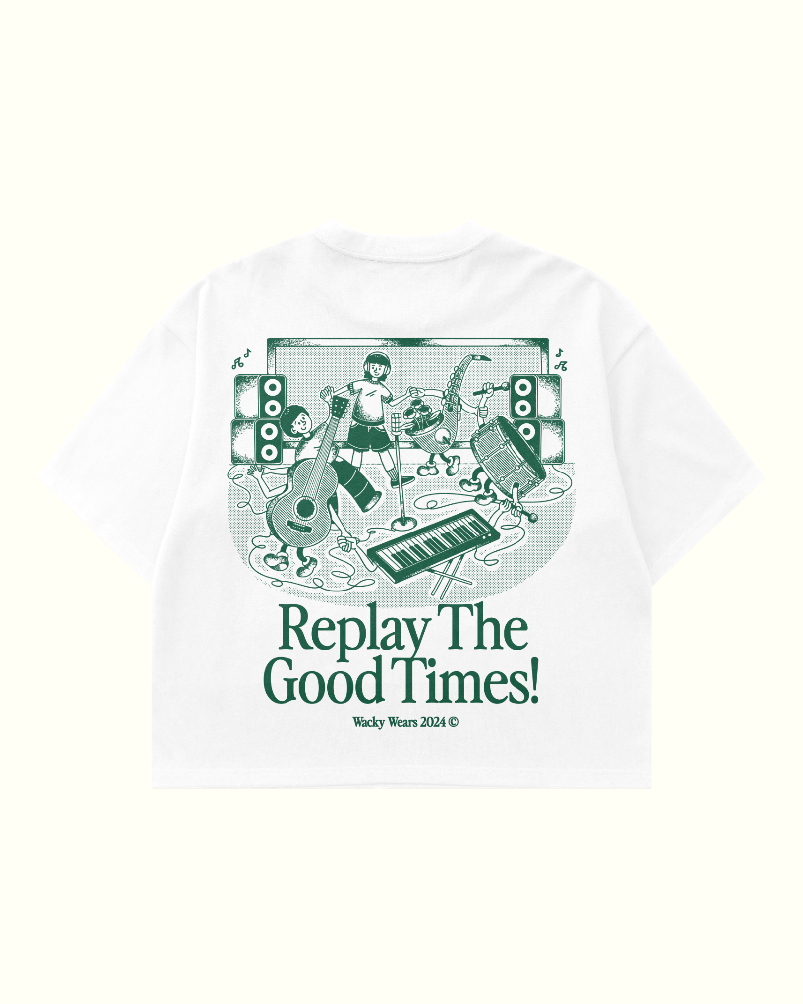 Replay Boxy Crop Tee (White) | Wacky Wears